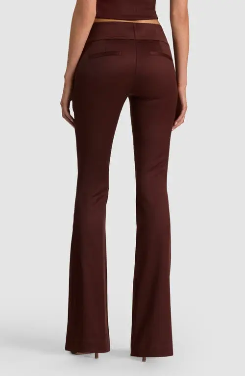 Alice + Olivia Satin Flare Wool Blend Pants