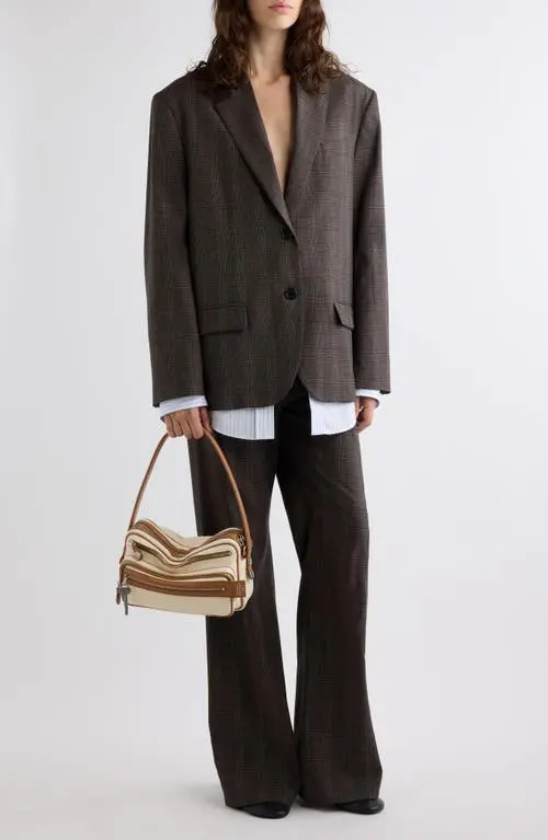 Acne Studios Julago Plaid Wool Blend Blazer