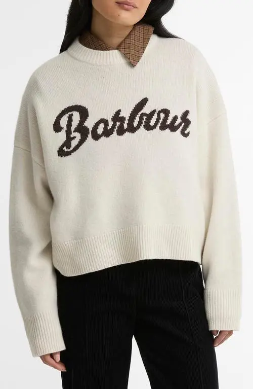 Barbour Ivybridge Wool Crewneck Sweater - Ecru