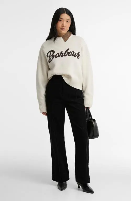 Barbour Ivybridge Wool Crewneck Sweater - Ecru