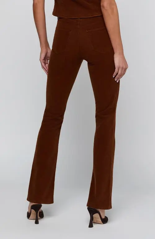 L'Agence Saffia High Waist Slim Straight Corduroy Pants
