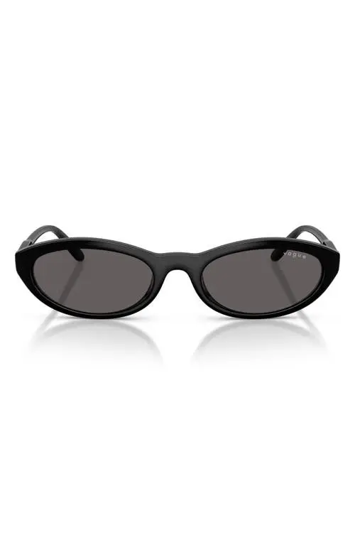 VOGUE Oval Gradient Sunglasses - Black/black Smoke
