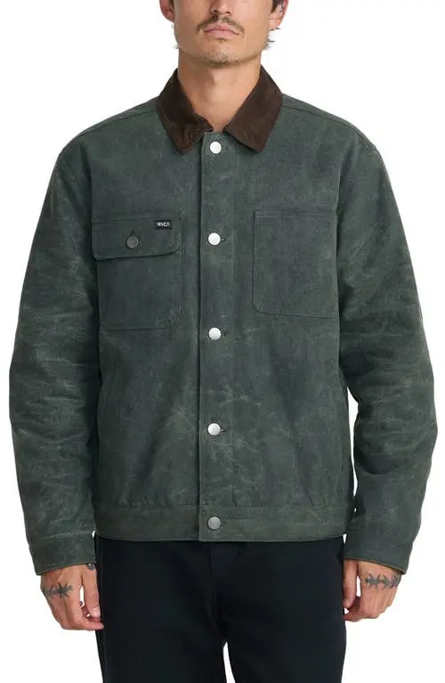 Rvca Post Deck Cotton Jacket - Hunter Green