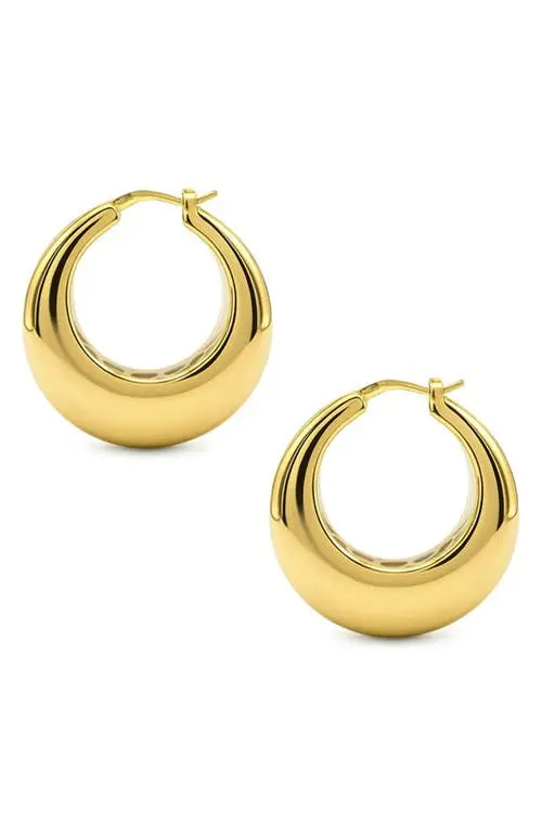 IMBER Chunky Openwork Hoop Earrings - Gold