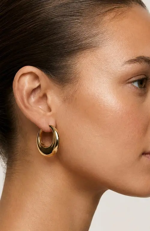 IMBER Chunky Openwork Hoop Earrings - Gold