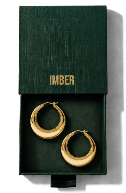 IMBER Chunky Openwork Hoop Earrings - Gold