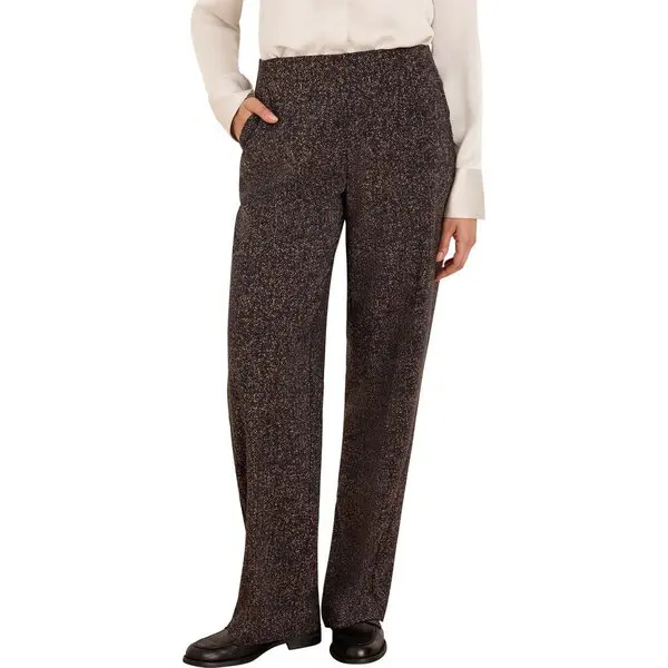 NIC+ZOE Lenox Wide Leg Stretch Pants - Black Multi