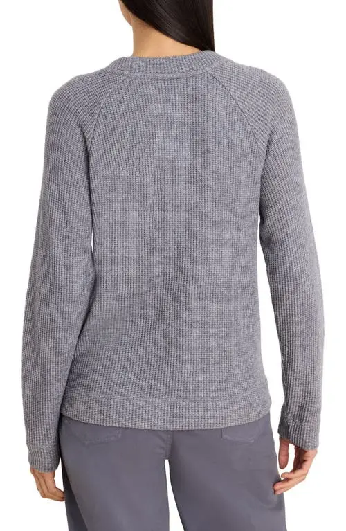 NIC+ZOE Side Button Waffle Sweater
