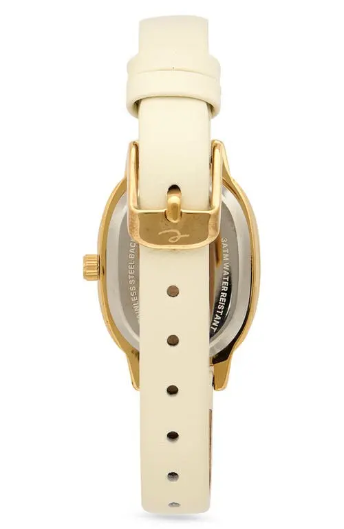 Ettika Timeless Texture Leather Strap Watch