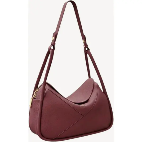 MI BOLSA LONDON Carnaby Genuine Pebble Leather Shoulder Bag