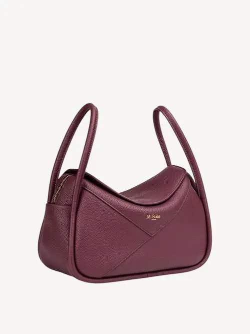 MI BOLSA LONDON Carnaby Genuine Pebble Leather Shoulder Bag