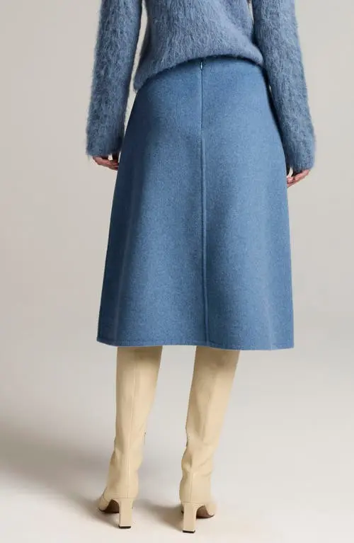 Vince Wool Blend A-line Skirt