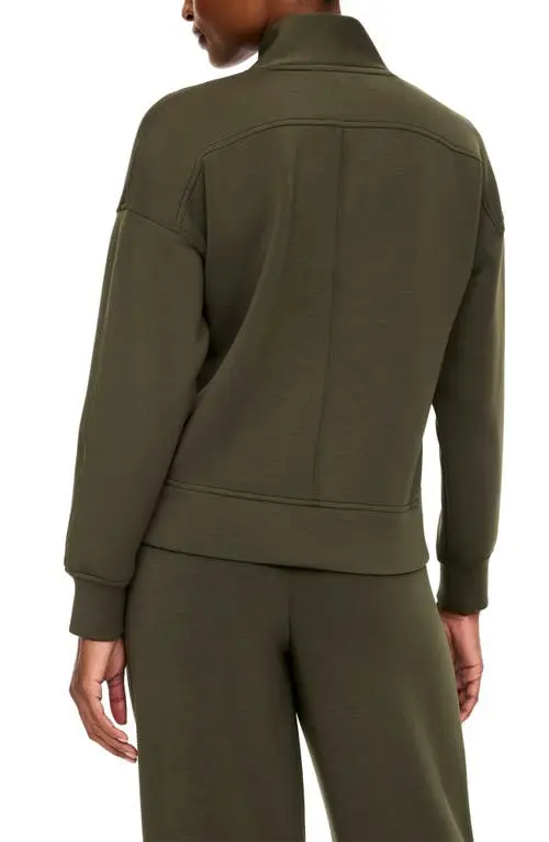 Spanx Air Essentials V-neck Long Sleeve Sweatshirt - Monstera