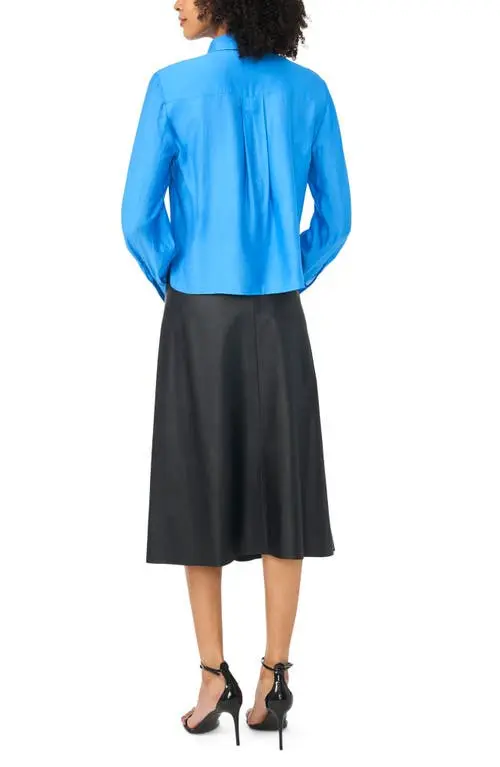 Vince Camuto Cropped Shirt With Removable Tie