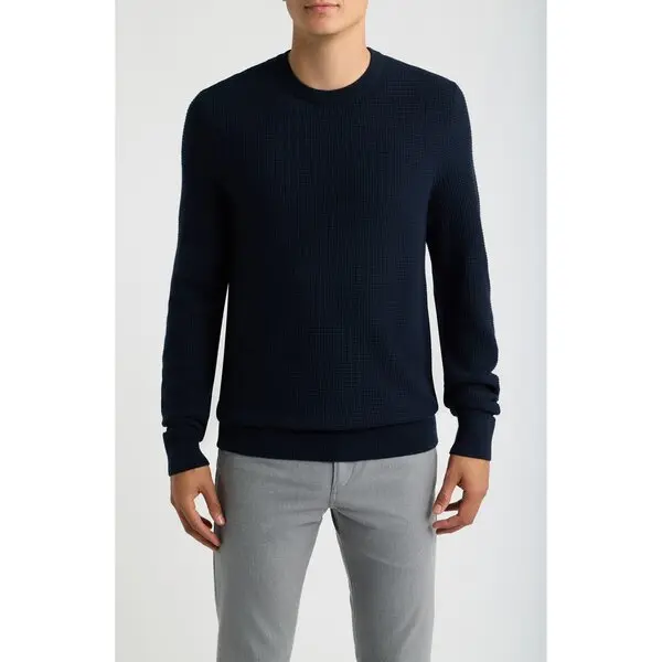 BOSS Ludino Crewneck Sweater - Navy