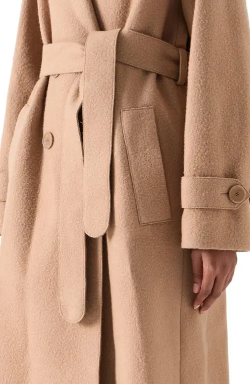 Akris Heavy Wool Blend Belted Coat