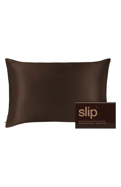 Slip Pure Silk Pillowcase - Chocolate