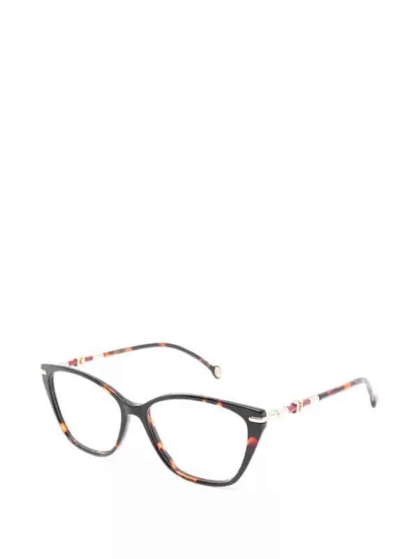 Carolina Herrera Tortoiseshell-effect Square-frame Glasses