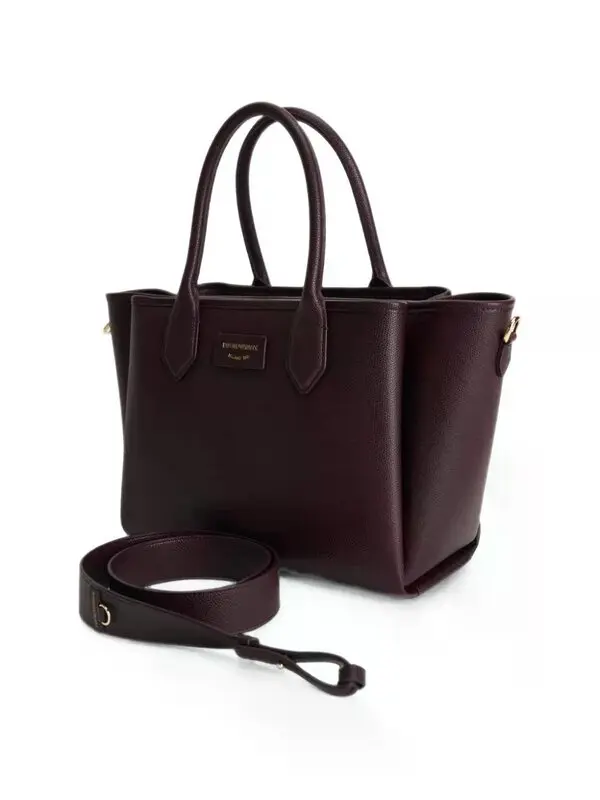 Emporio Armani Logo-patch Pebbled Tote Bag
