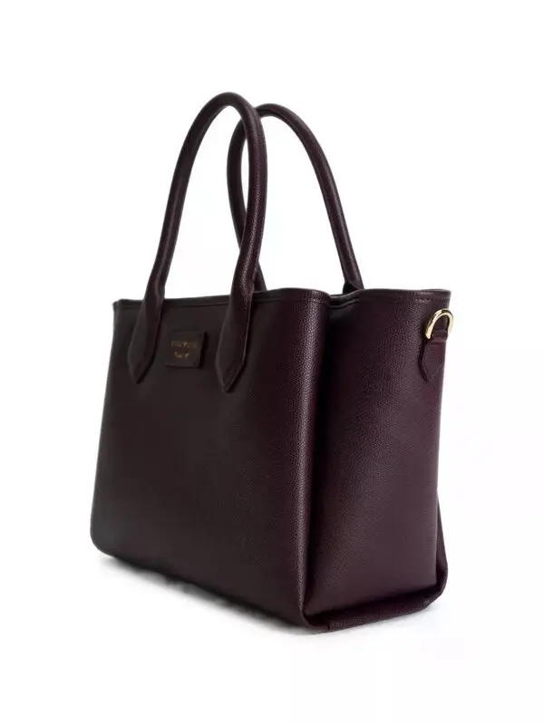 Emporio Armani Logo-patch Pebbled Tote Bag