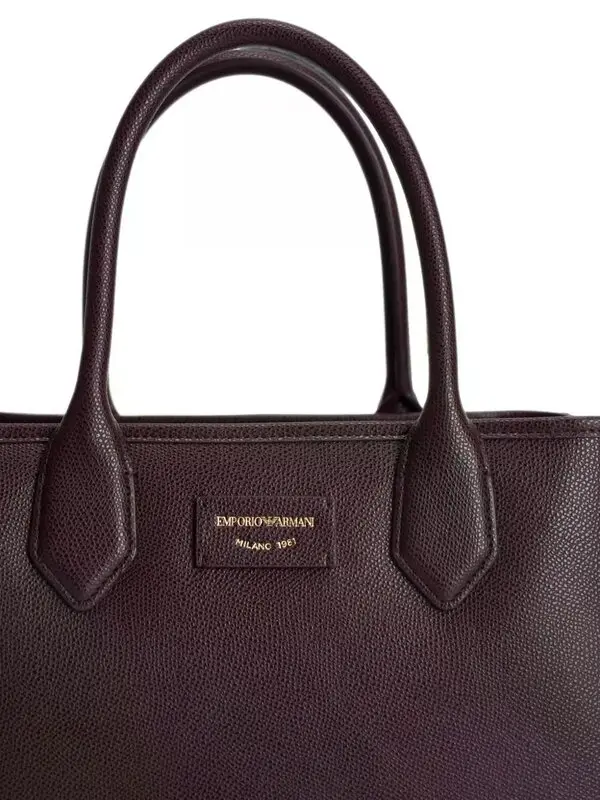 Emporio Armani Logo-patch Pebbled Tote Bag