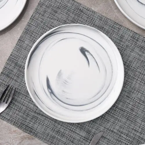 STONE + LAIN Brighton Porcelain 4-piece Salad Plate Set - Gray