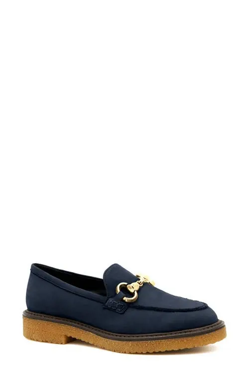 AMALFI BY RANGONI Balzello Leather Loafer - Navy