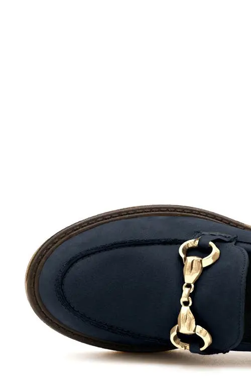 AMALFI BY RANGONI Balzello Leather Loafer - Navy