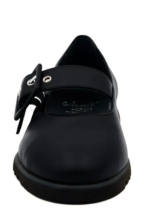 AMALFI BY RANGONI Energia Leather Mary Jane Flat - Black