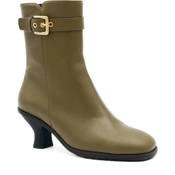 AMALFI BY RANGONI Baronessa Leather Bootie - Moss