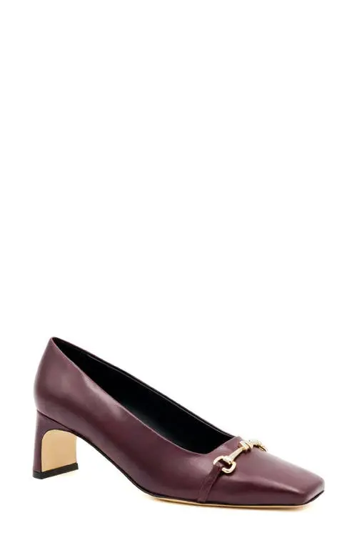 AMALFI BY RANGONI Sesto Leather Pointed Toe Pump - Bordeaux
