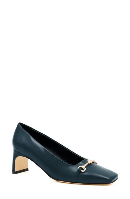AMALFI BY RANGONI Sesto Leather Pointed Toe Pump - Navy