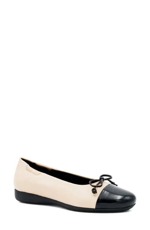 AMALFI BY RANGONI Joke Leather Flat - Nude/black