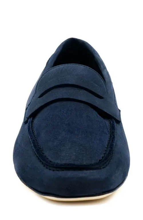 AMALFI BY RANGONI Ganzo Leather Loafer - Navy