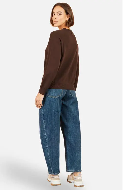 YUMI Dalmatian Intarsia Relaxed Jumper