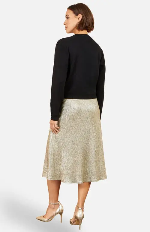 YUMI Bow Button Cardigan