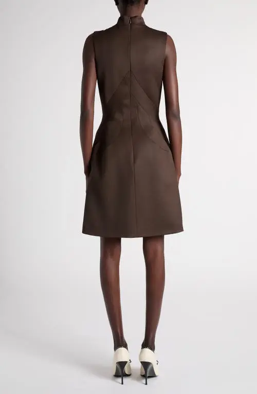 Alexander McQueen Wool Sleeveless Mock Neck Minidress
