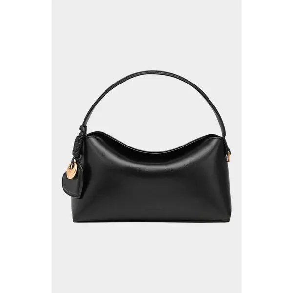 MI BOLSA LONDON Camilla Genuine Sheep Leather Top Handle Bag - Black