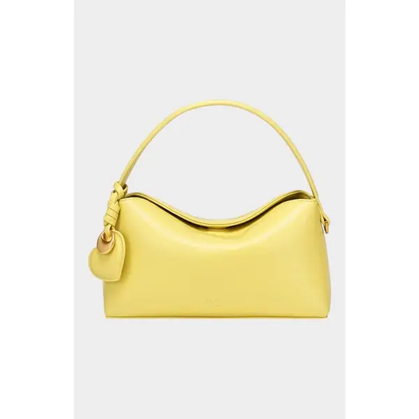 MI BOLSA LONDON Camilla Genuine Sheep Leather Top Handle Bag - Yellow