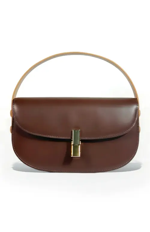 MI BOLSA LONDON Genuine Nappa Leather Top Handle Bag