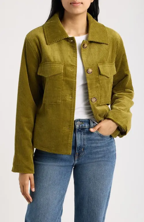 Bernardo Wool Blend Structure Coat - Olive