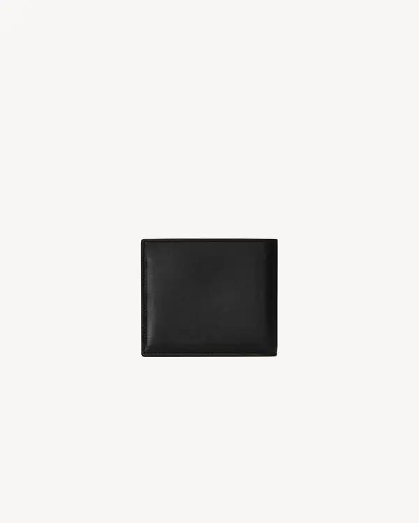 Saint Laurent Tiny Cassandre East/west Wallet With Coin Purse In Smooth Leather