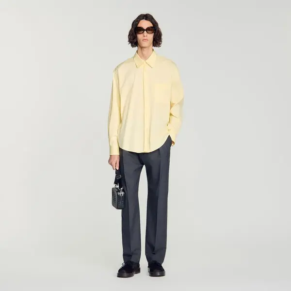 Sandro Oversized Cotton Shirt - Souffre