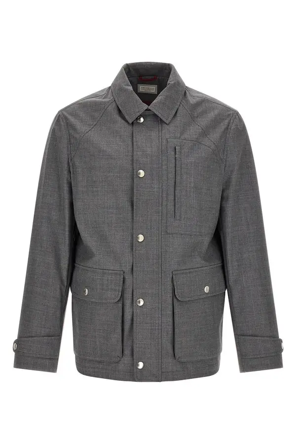 Brunello Cucinelli Field' Jacket - Gray