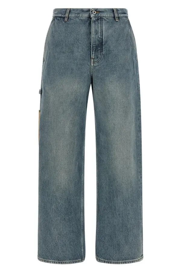 Loewe Leather Pocket Jeans - Blue