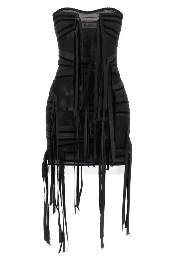 Attico Ribbon Dress - Black