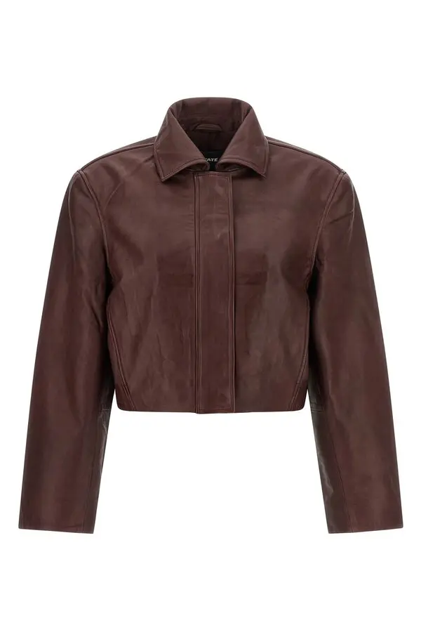 ROTATE BY BIRGER CHRISTENSEN Boxy Square Leather' Jacket