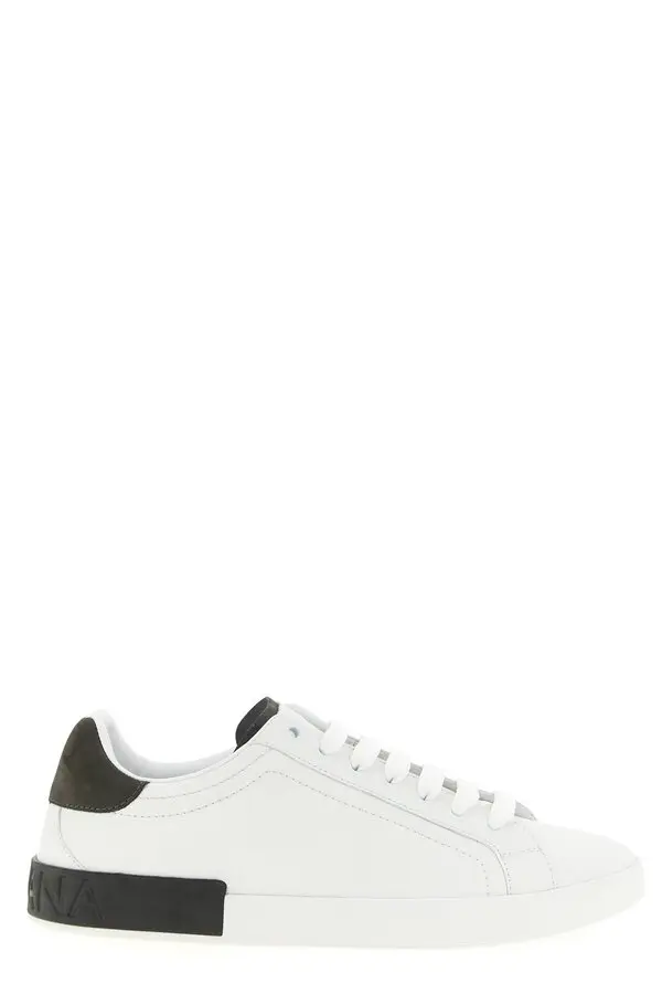Dolce & Gabbana Portofino' Leather Sneakers - White