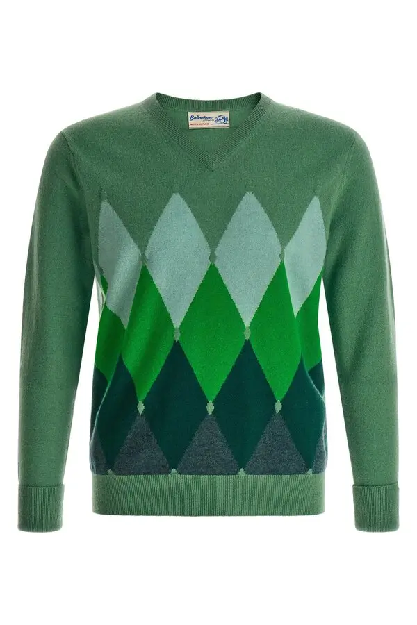 BALLANTYNE Classic Diamond' Intarsia Sweater