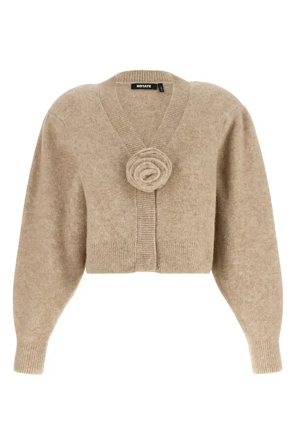 ROTATE BY BIRGER CHRISTENSEN 3d Flower Knit Cardigan
